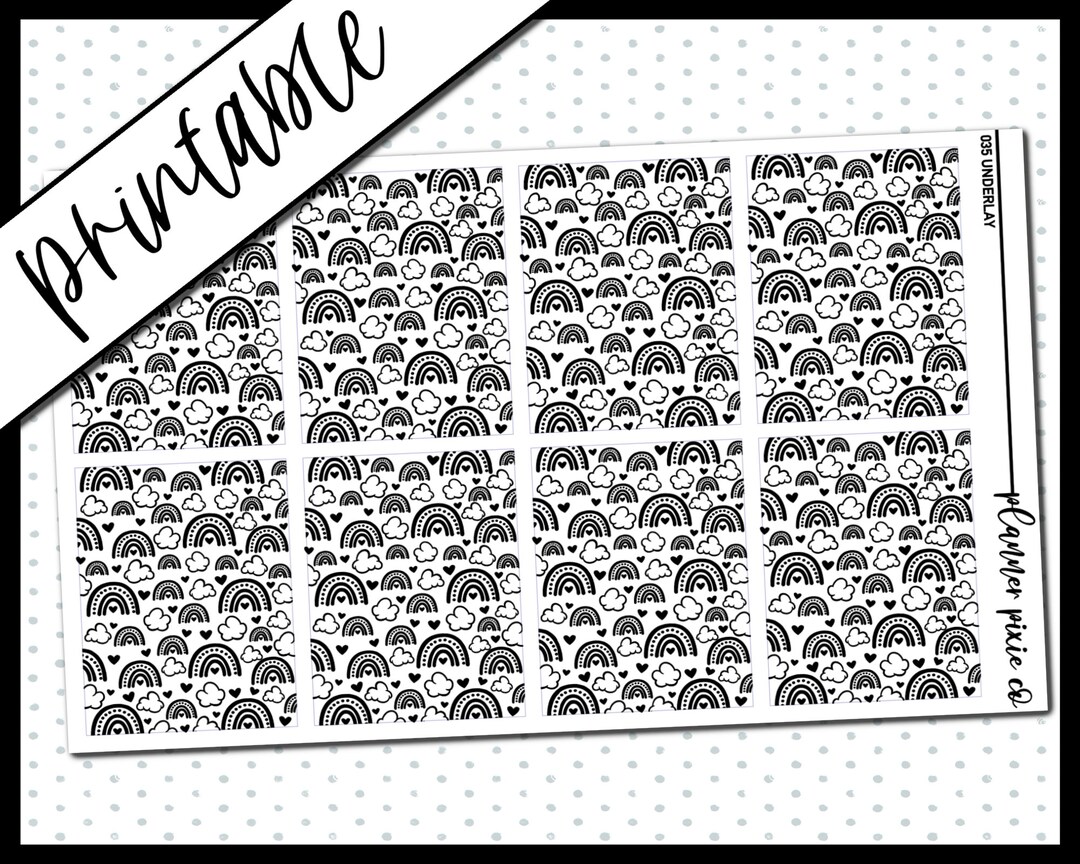 Printable Stickers, Foil Ready, Printable , Digital Planner Stickers ...