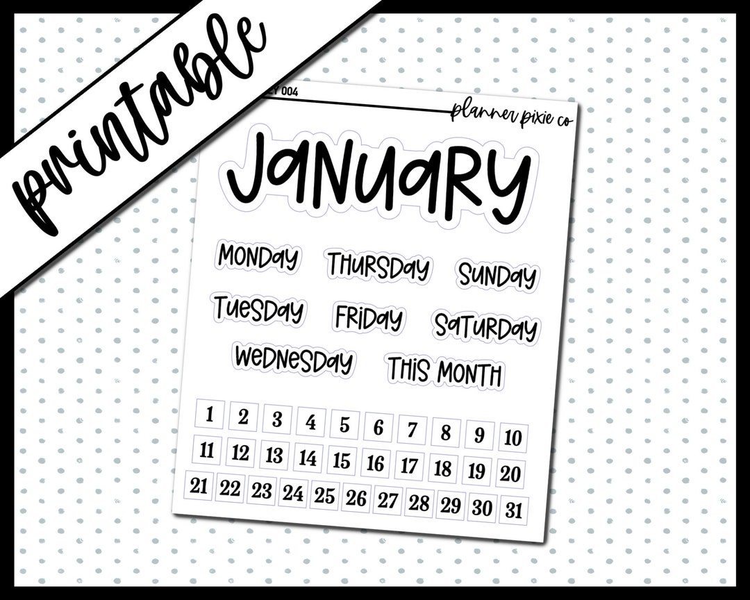Foil Ready, Printable Monthly Scripts, Printable , Cut Line Files ...