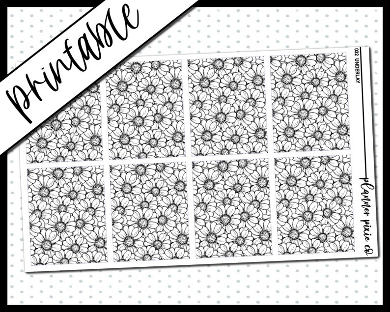 Printable Stickers Foil Ready Printable Digital Planner - Etsy