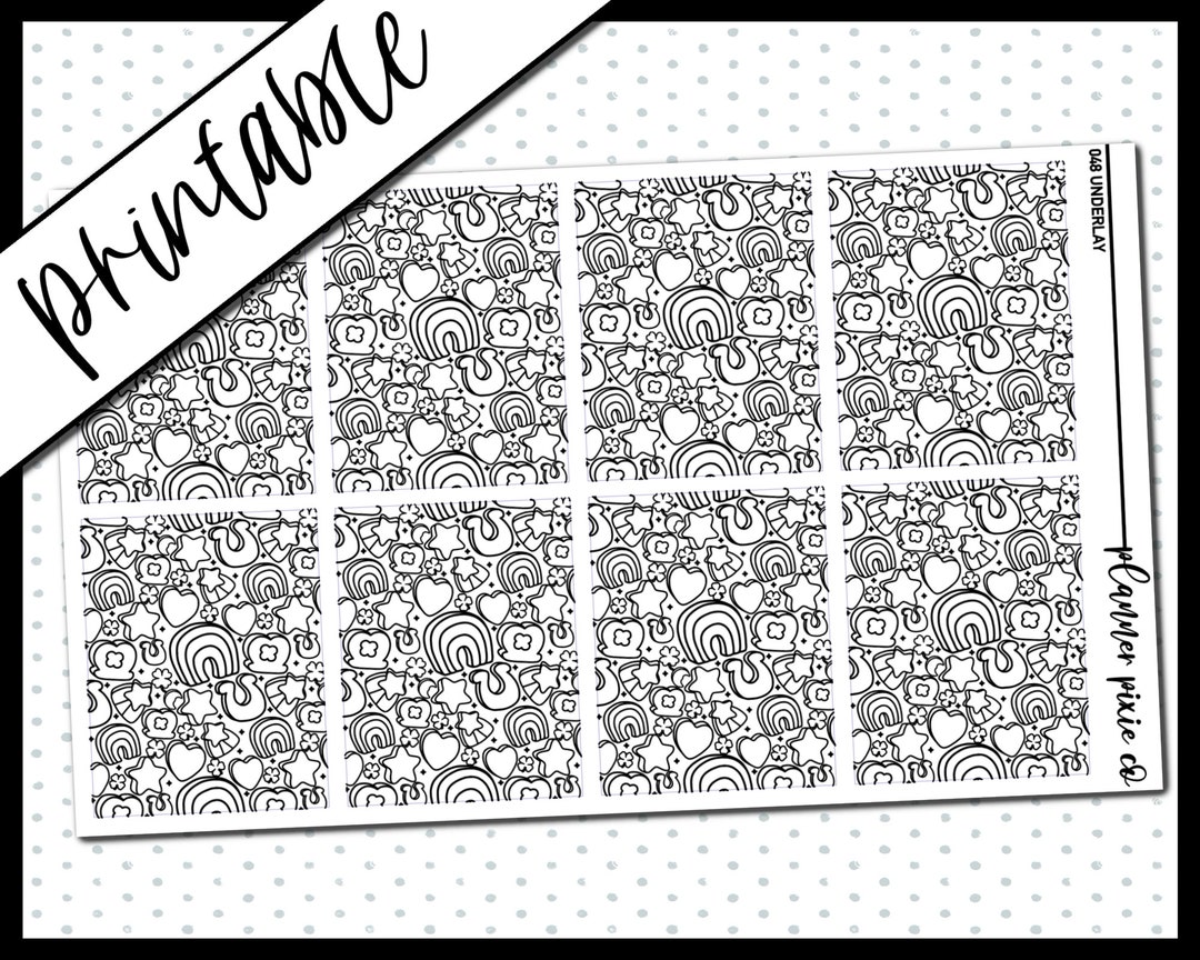 Printable Stickers, Foil Ready, Printable , Digital Planner Stickers ...
