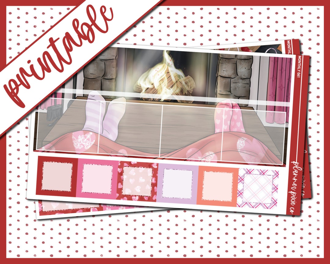 Printable Kit, Printable , Cut Line Files, Instant Download, Monthly ...