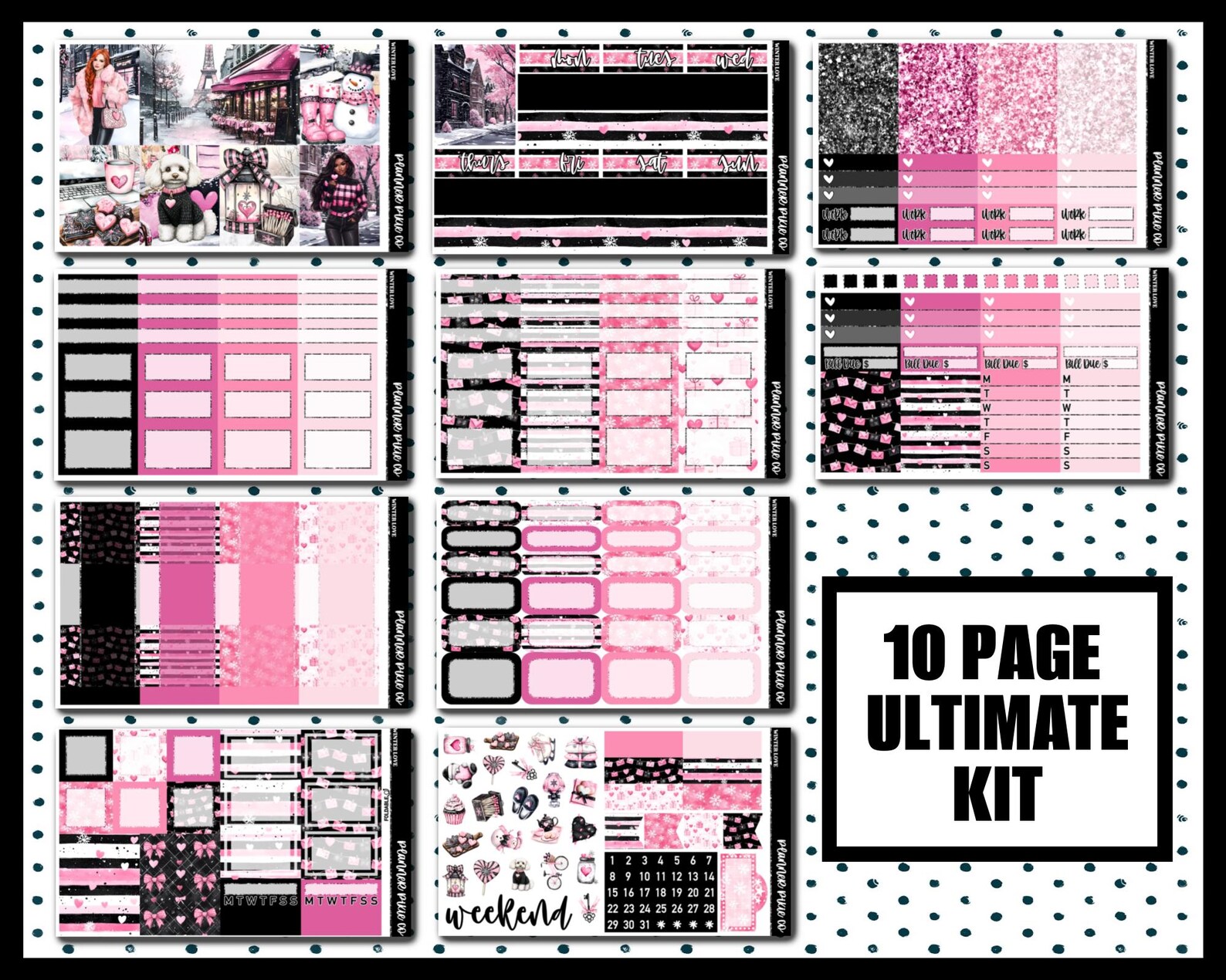 Printable Weekly Kit // Printable // Cut Line Files // Instant Download ...