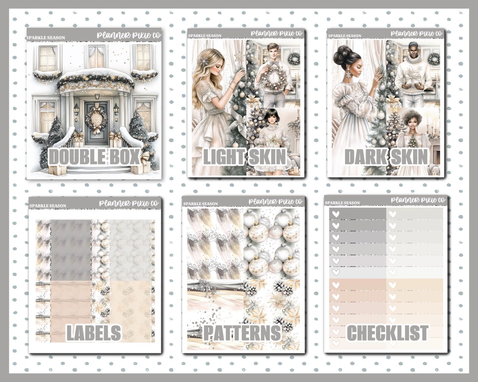 Add on Box, Stickers for Use With Standard Vertical Planners, "sparkle ...
