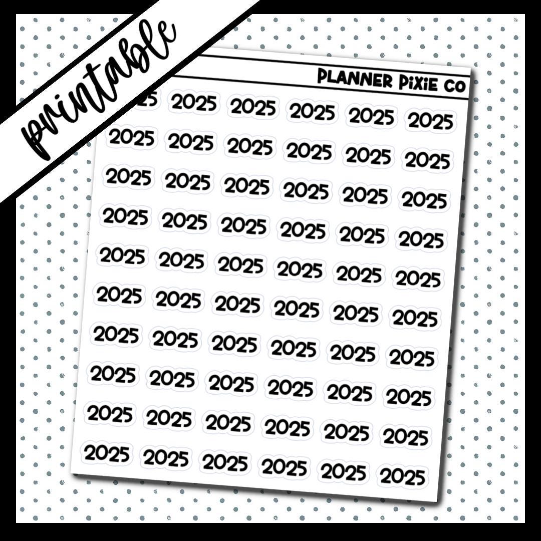 Foil Ready, Printable Stickers, Overlays, Digital Planner Stickers ...