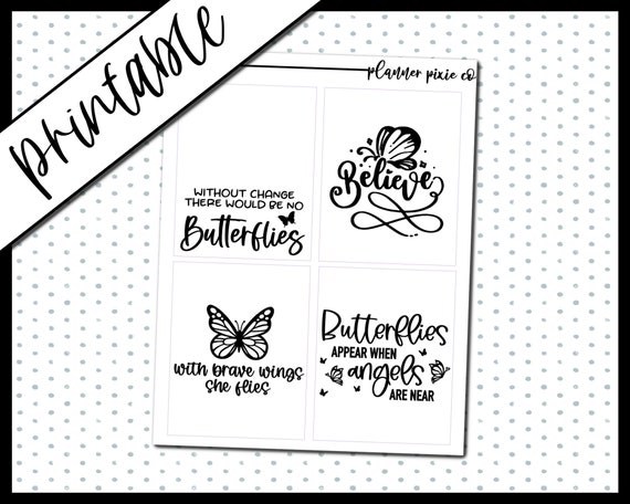Foil Ready Printable Stickers Overlays Digital Planner - Etsy