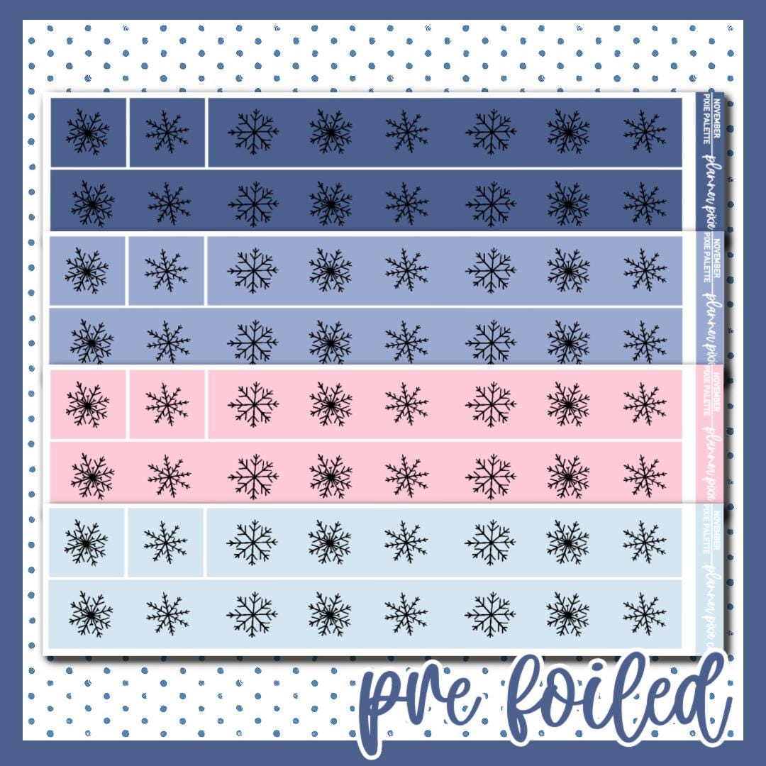 Nov/dec PREFOILED Pixie Palette of the Month, Washi snow - Etsy