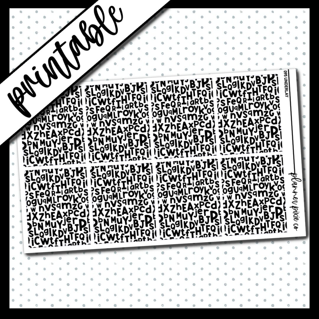 Printable Stickers, Foil Ready, Printable , Digital Planner Stickers ...