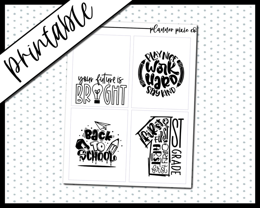 Foil Ready, Printable Stickers, Overlays, Digital Planner Stickers ...