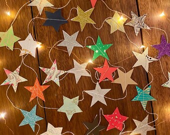 Paper Star Garland | Etsy