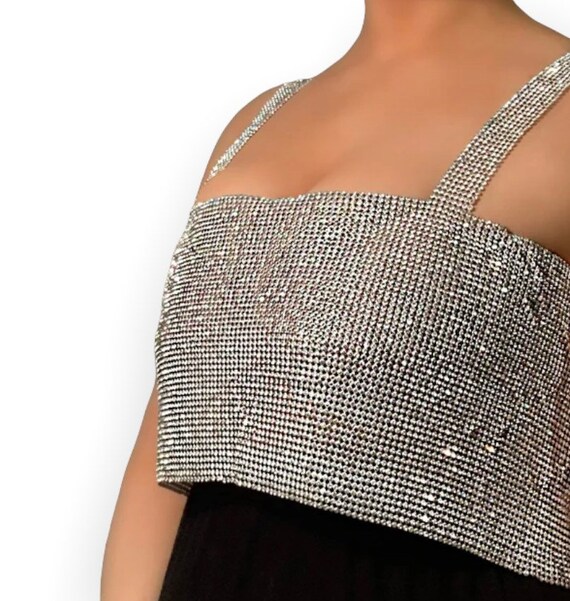 Silber / Gold Strass Top Strass Kristall Crop Top Strass - Etsy.de