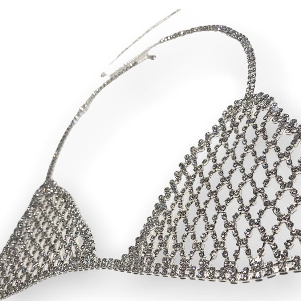 Rhinestone Bra - Etsy