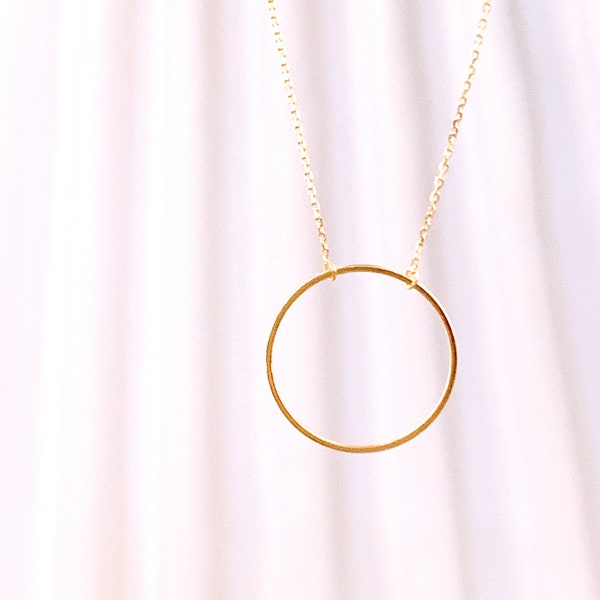 Gold Circle Necklace - Etsy