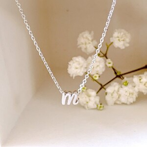 Rose Gold Initial Necklace: Personalized Cursive Letter Pendant - Etsy