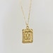 Square Initial Necklace for Her, Gold Square Initial Necklace ...