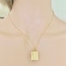 Square Initial Necklace for Her, Gold Square Initial Necklace ...
