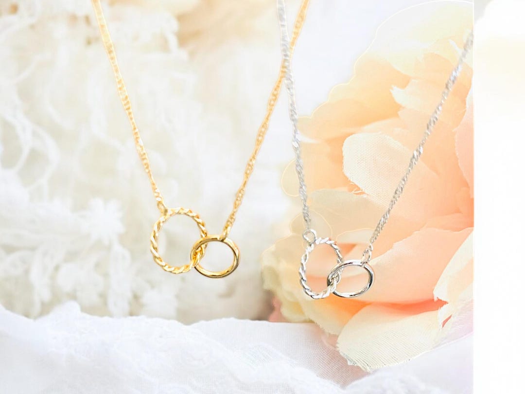 Infinity Love Necklace, Interlocking Circle Necklace, Best Birthday ...