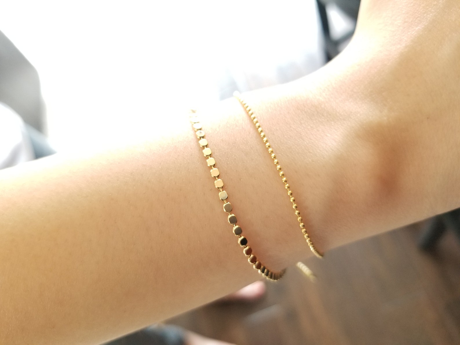 Chain Bracelet / Simple Minimal Bracelet/ Pearl Bracelet / - Etsy