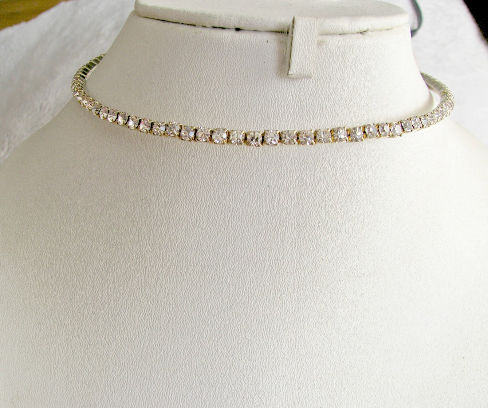 Ras de cou en diamants structurés, tour de cou en cristal, collier en ...