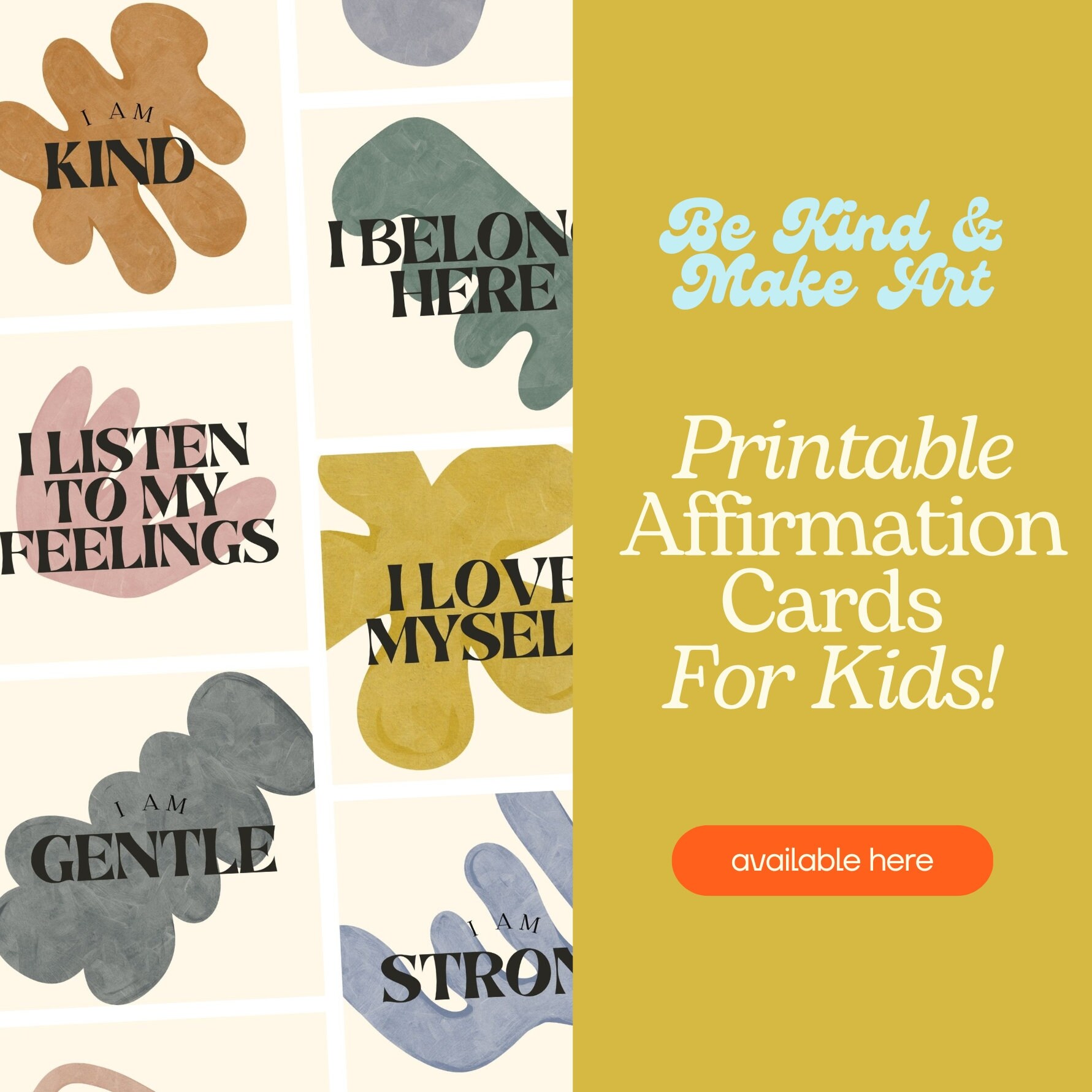 Positive Affirmation Cards for Kids - Printable Digital Download for ...