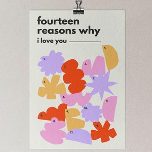 Editable "14 Reasons Why I Love You" Canva Template | Parent to Child ...