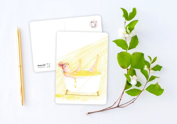 Relaxation Card Take Care of Yourself Card Sunny Card Warm - Etsy