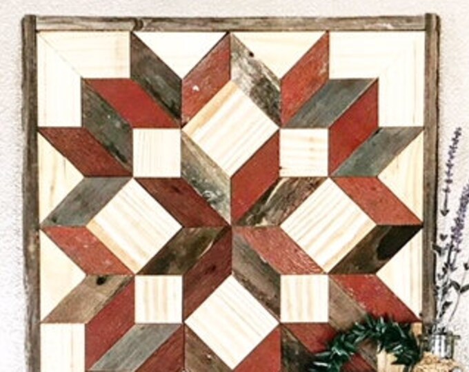 Rustic Reclaimed Wood Quilt Square Traditional Carpenters | Etsy