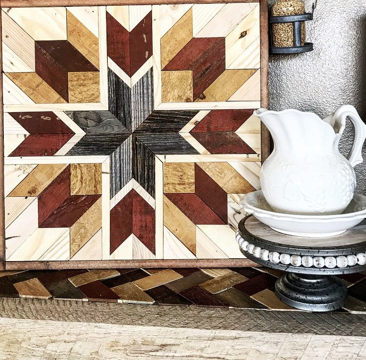 Autumn Blossom Reclaimed Wood Quilt Square - Etsy