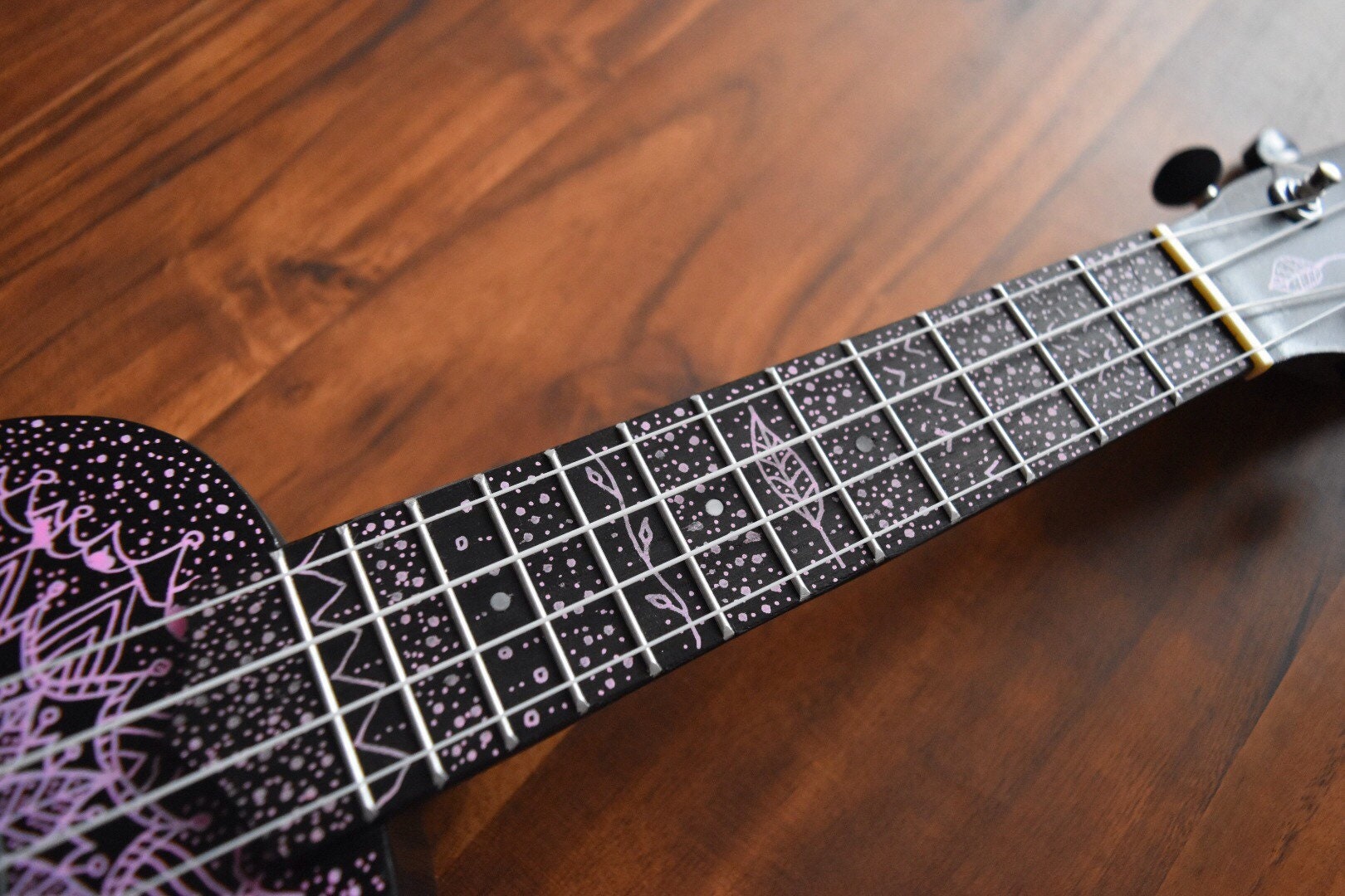 Spring Bloom Leaf Mandala Hand Painted Soprano Ukulele | Etsy