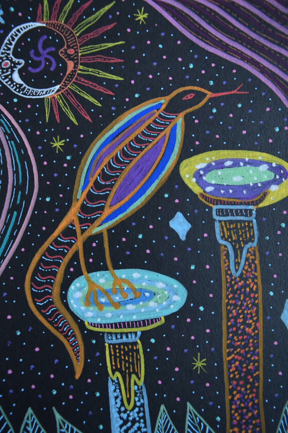 Serpent Dreams Original Painting Psychedelic Artwork - Etsy