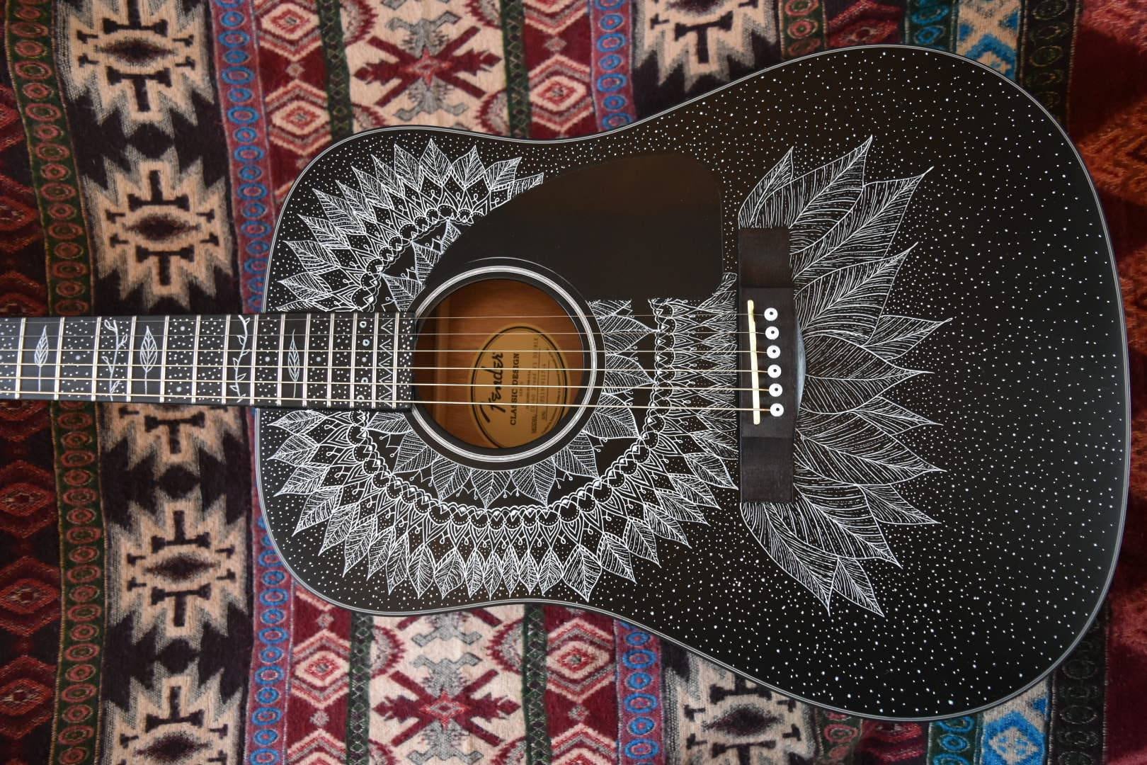 Acoustic Guitar Paint Designs