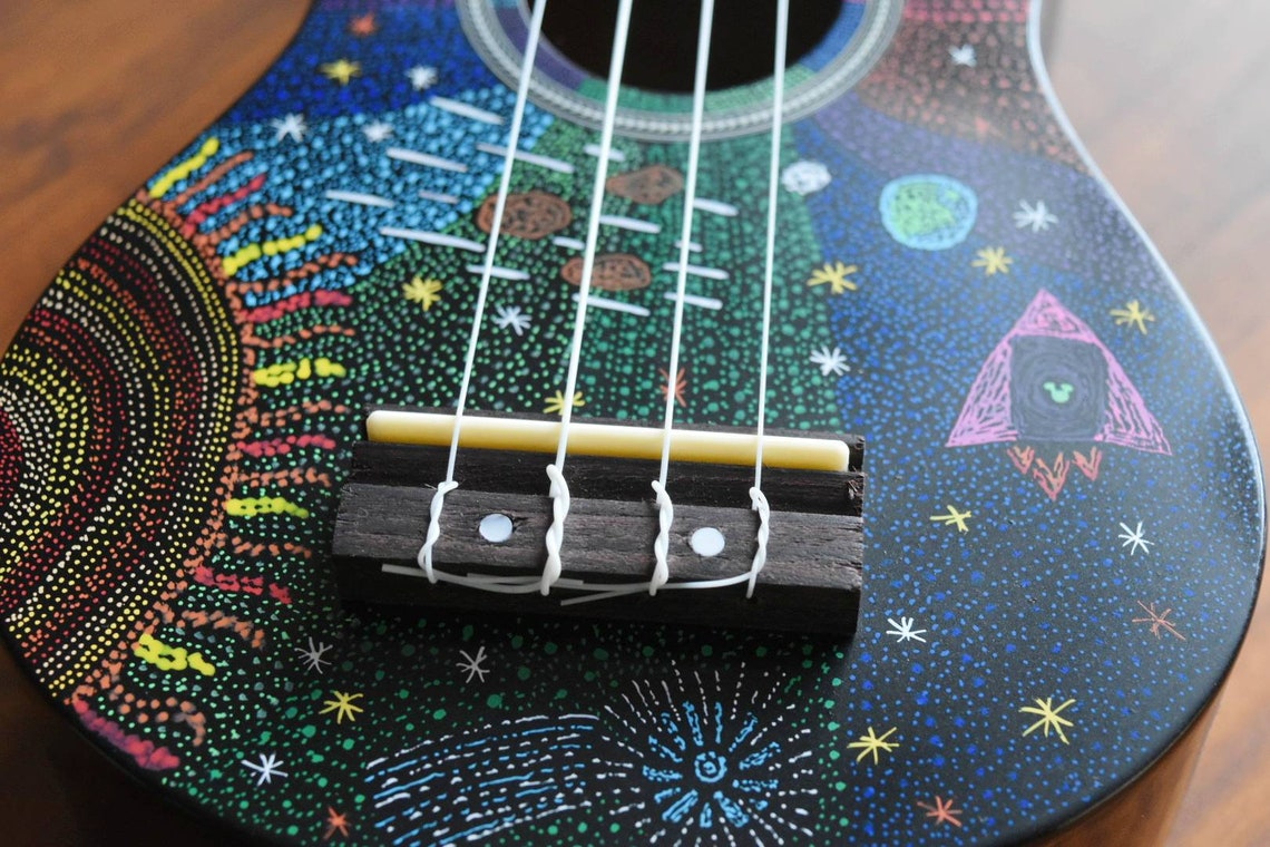 Rainbow Space Hand Painted Ukulele - Etsy