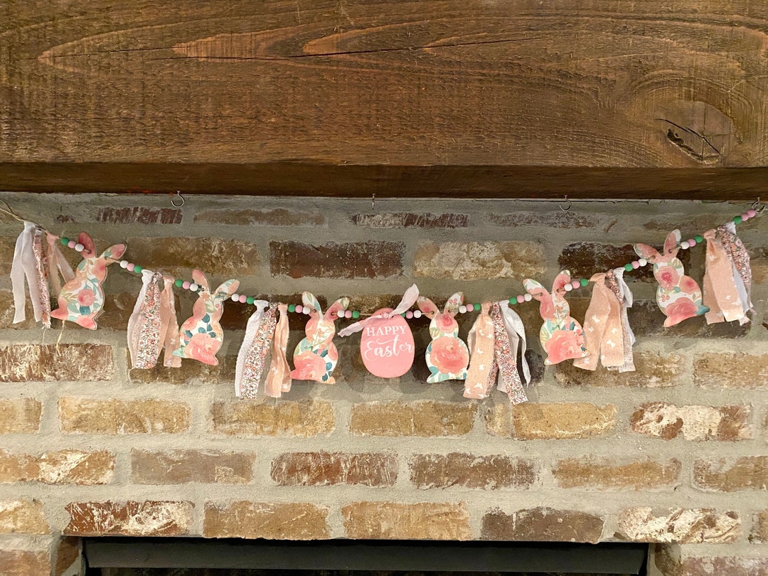 Easter Bunny, Boho, Shabby Chic Banner/garland in Pastel Colors for ...