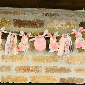Easter Bunny, Boho, Shabby Chic Banner/garland in Pastel Colors for ...