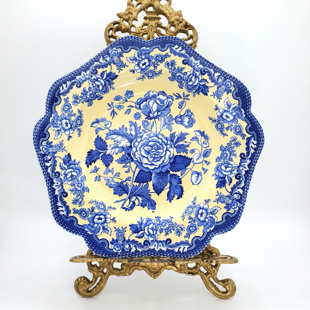Vintage Spode Blue Room Garden Collection Buffet Dessert Plate British ...