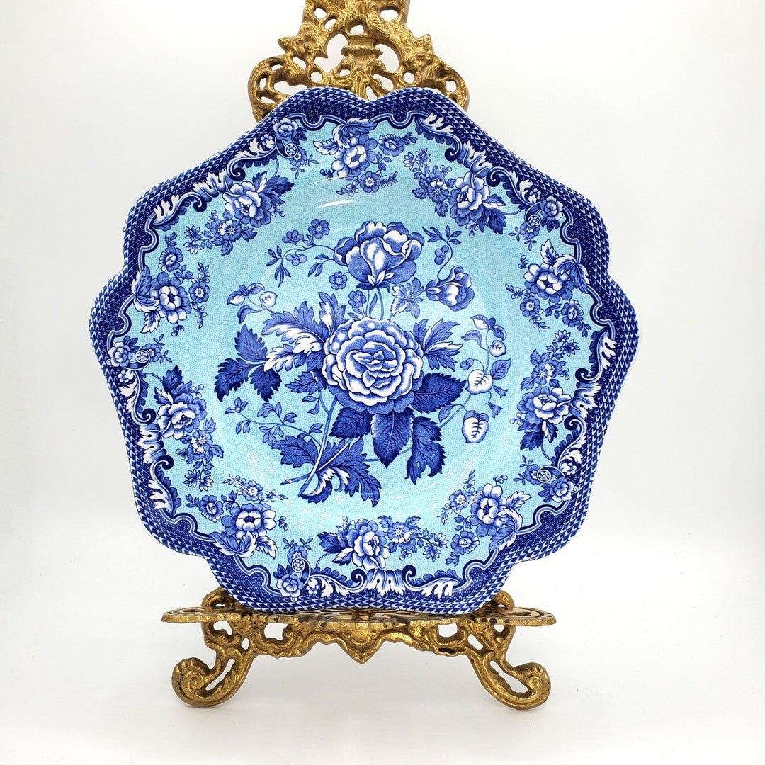 Vintage Spode Blue Room Garden Collection Buffet Dessert Plate British ...