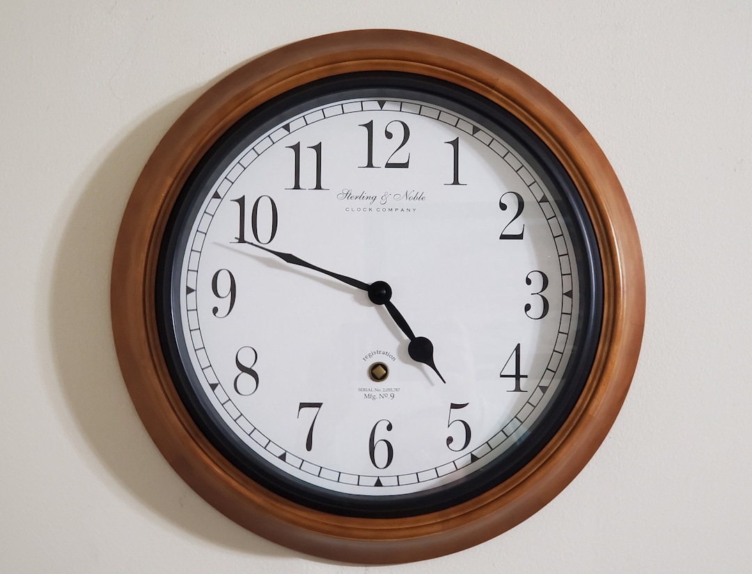 Vintage Sterling & Noble 16 Round Wall Clock, Serial No. 2,055,787 Mfg ...