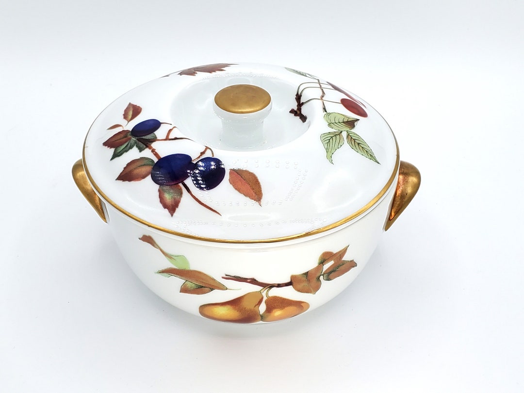 Vintage Royal Worcester Evesham Gold 1 Quart Round Covered - Etsy