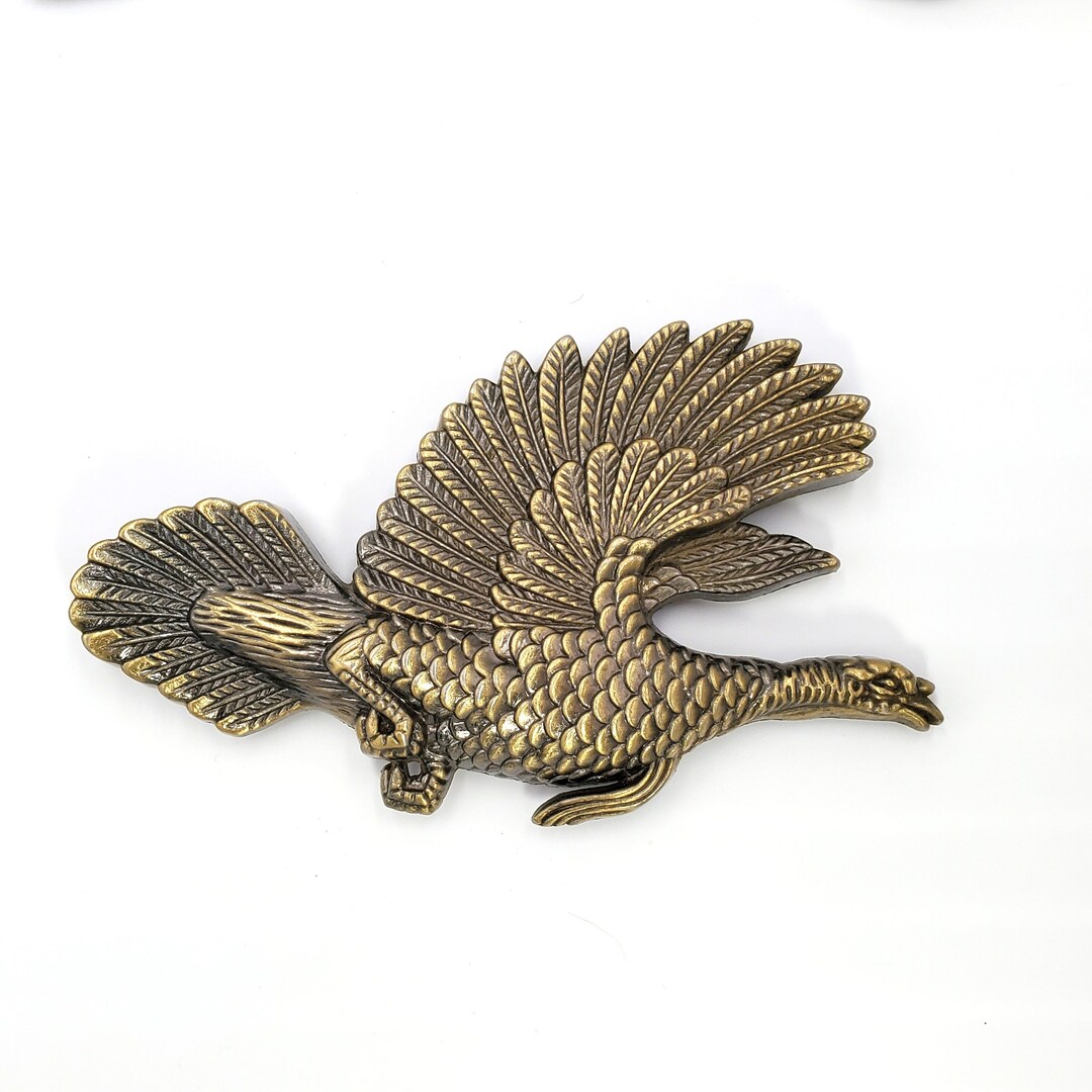 Vintage Solid Brass Game Bird Pull: Qty 5 Available, Figural Pull ...