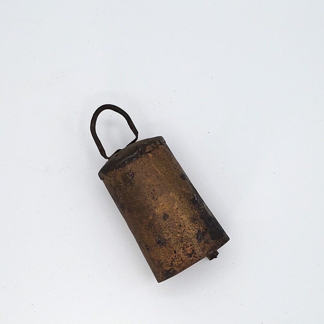 Antique 3" Primitive Handmade Metal Goat Sheep Bell, Hanging, Rusted ...