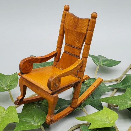 Dollhouse Miniature Rocking Chair Classic Ladderback 1:12 | Etsy