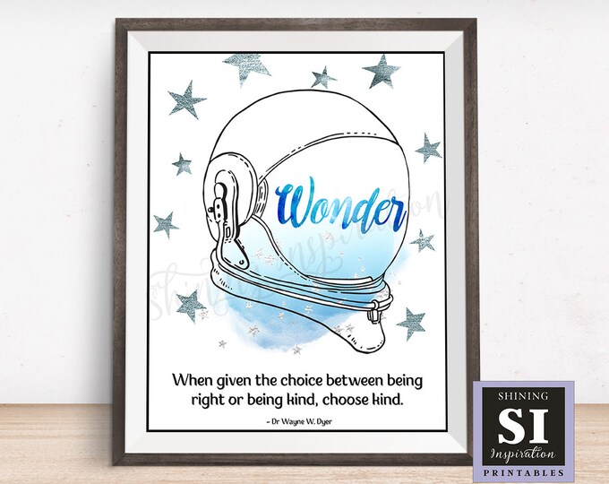 Wonder Movie Quote, Minimalist Movie Poster, Wonder Book Quote, RJ ...