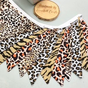 Animal Print Bunting, Safari, Jungle Theme Fabric Bunting - Etsy