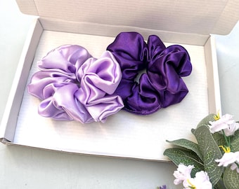 Lilac Satin Scrunchie, Purple Scrunchies, Satin Scrunchy, Hair ...