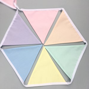 Pastel Rainbow Bunting, Nursery Bunting - Etsy UK