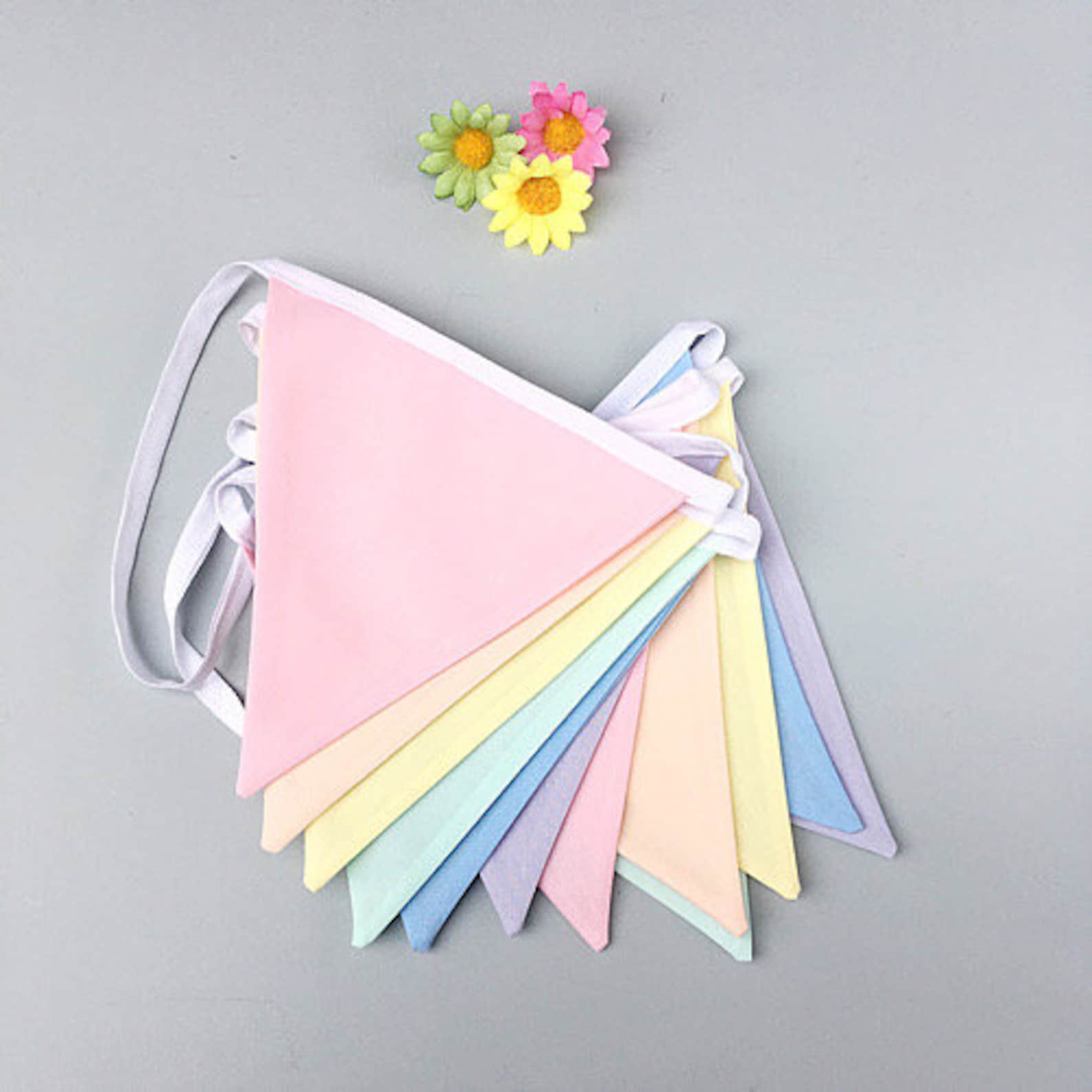 Pastel Rainbow Bunting Nursery Bunting - Etsy UK
