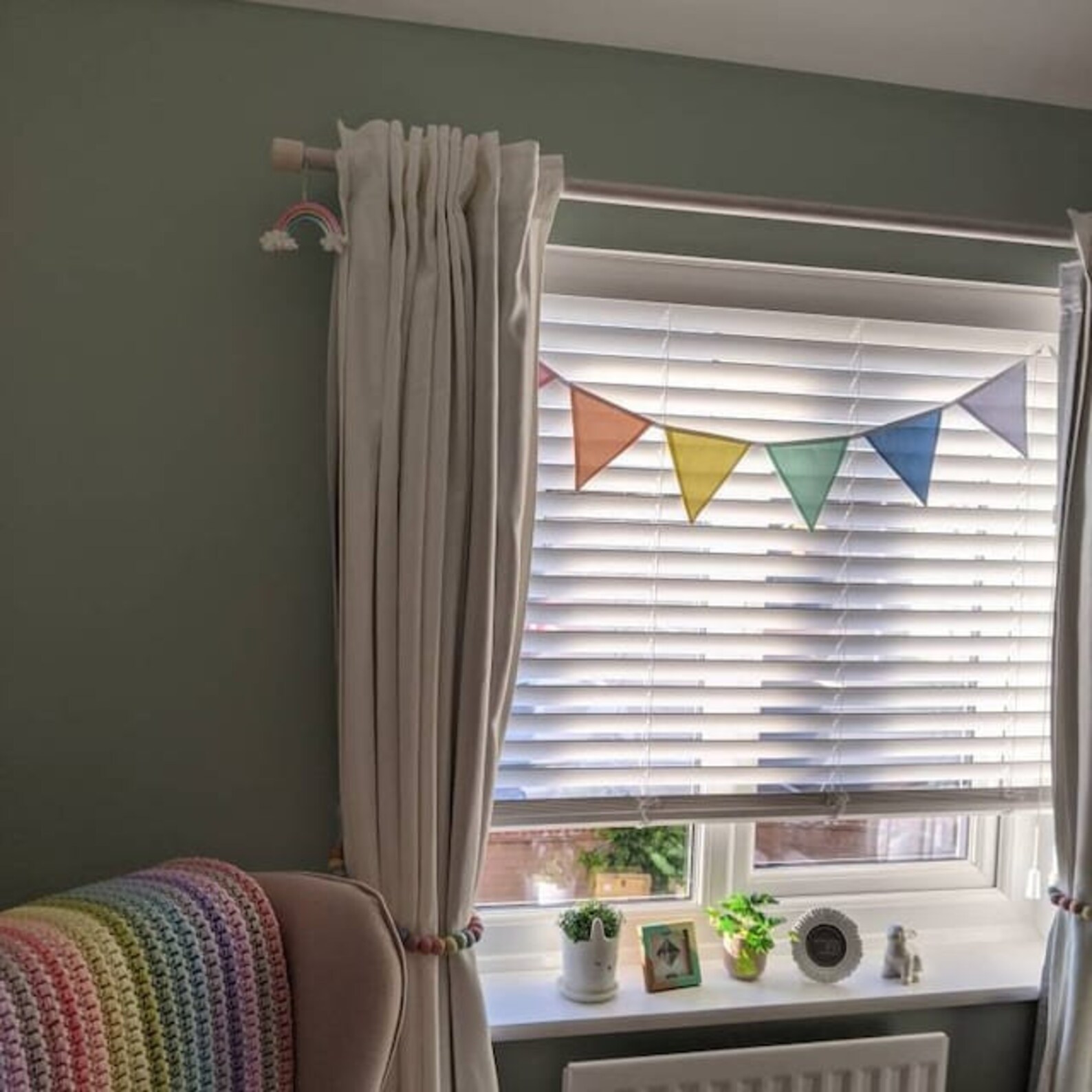 Pastel Rainbow Bunting Nursery Bunting - Etsy UK