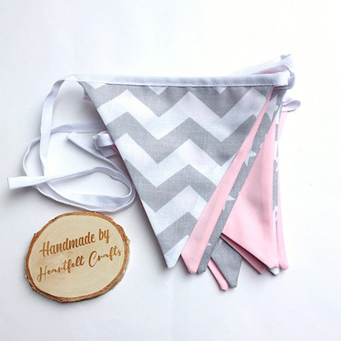 Grey & Pink Bunting, Nursery Bunting, Baby Girl Bunting - Etsy UK