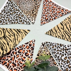 Animal Print Bunting, Safari, Jungle Theme Fabric Bunting - Etsy
