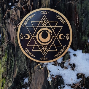 Pendulum Board and Pendulum Crystal || Witches Pendulum Board Set ...