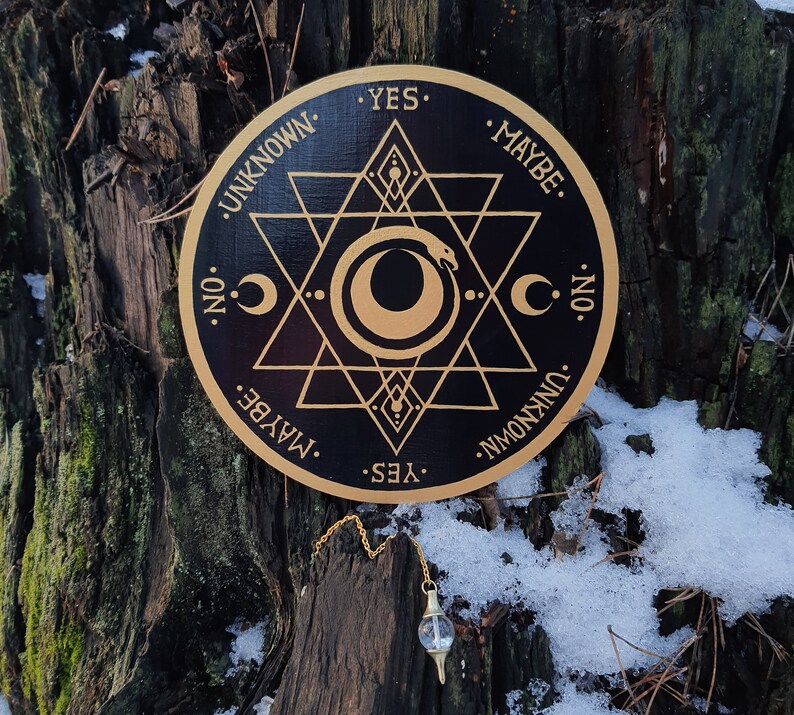 Pendulum Board and Pendulum Crystal Witches Pendulum Board - Etsy